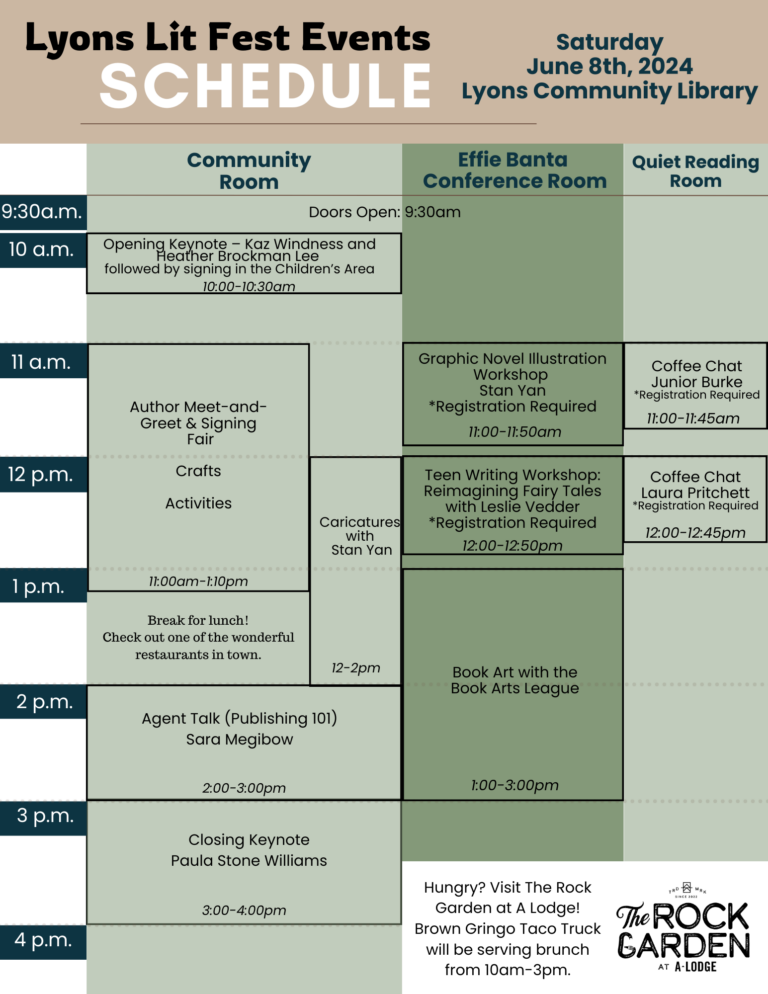 Lyons Lit Fest – Lyons Regional Library District